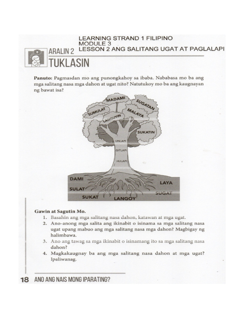 q1 w1 Unesco Edited Module Ls 1 Filipino Module 3 Lesson 2 | PDF
