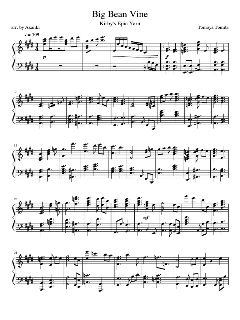 Big Bean Vine Theme (Piano) | PDF