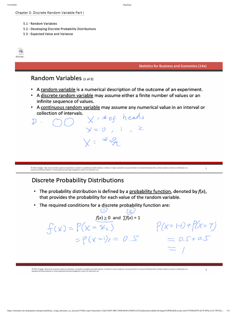 Discrete Random Variables Overview | PDF