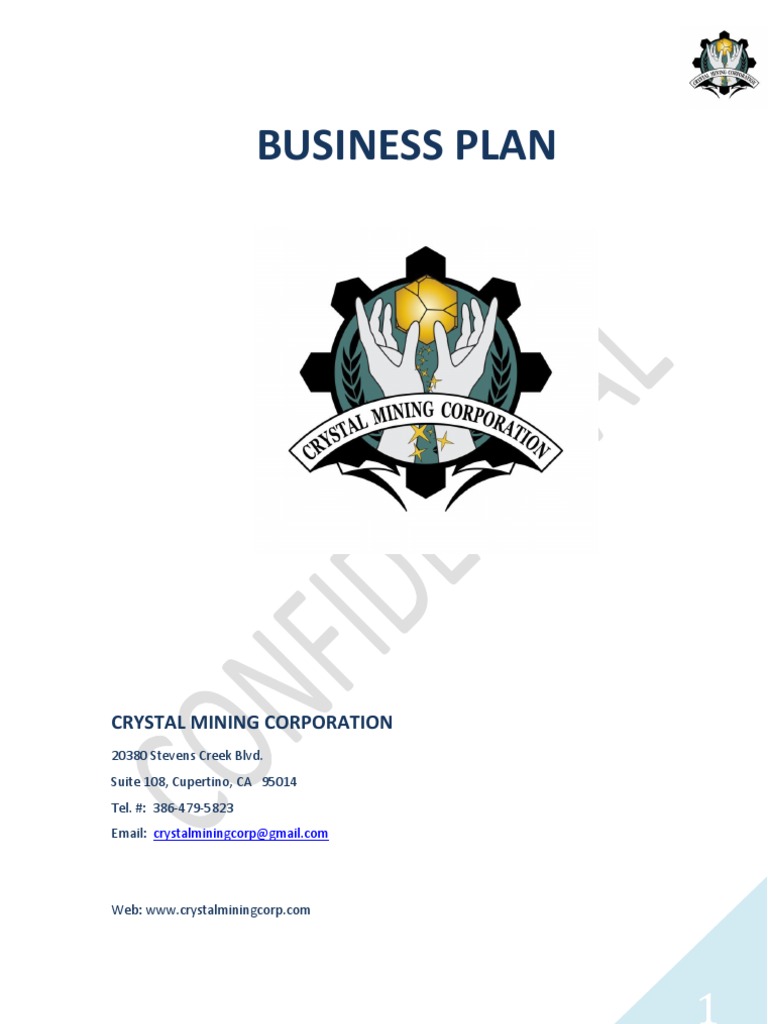 CMC Business Plan | PDF | Mining | Gold
