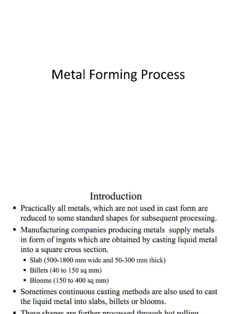 Metal Forming Processes | PDF