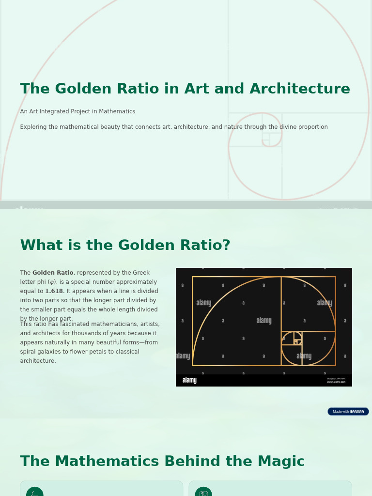 The Golden Ratio in Art and Architecture | PDF