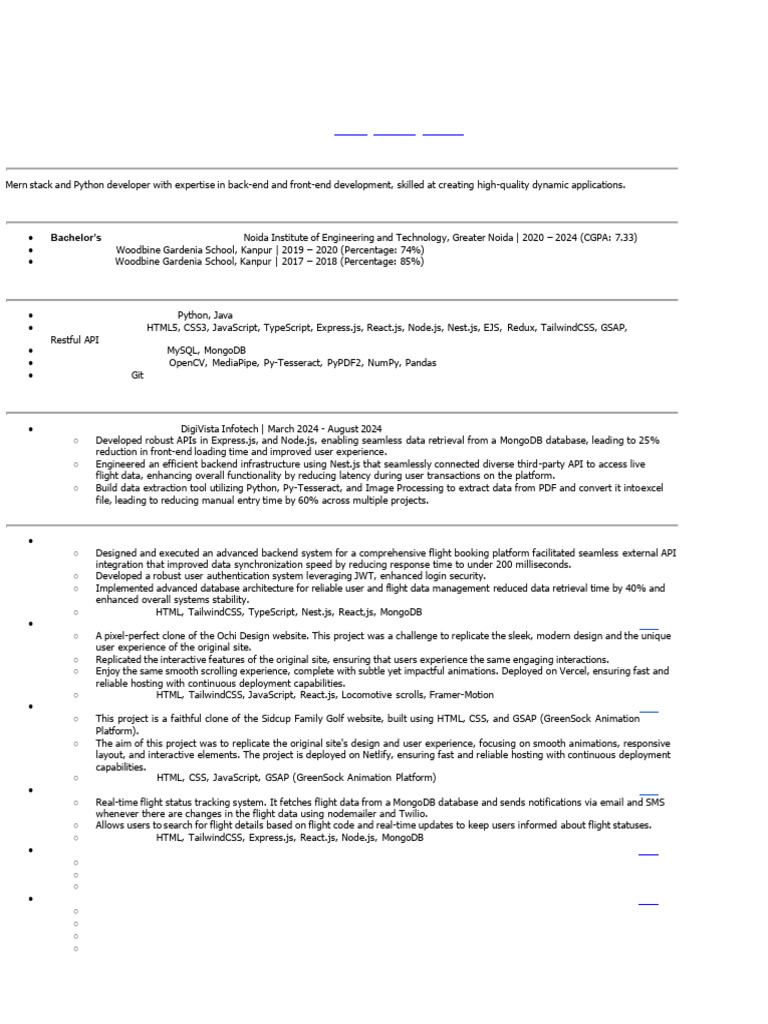 Ashutosh Tiwari CV-B2SbKqPG | PDF | Databases | Html