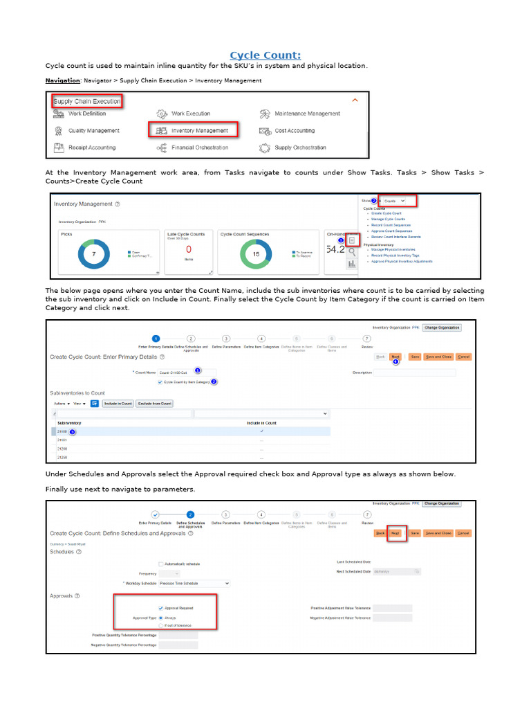 Cycle Count Process | PDF | Software Engineering | Computing