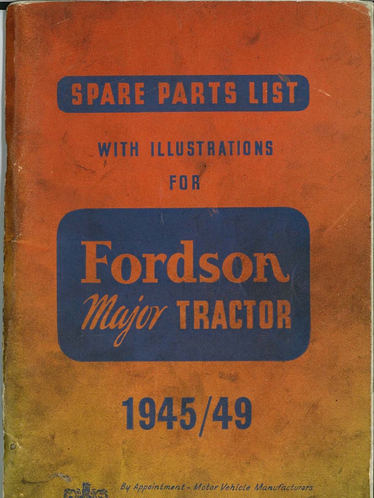 Fordson Major Parts Manual | PDF