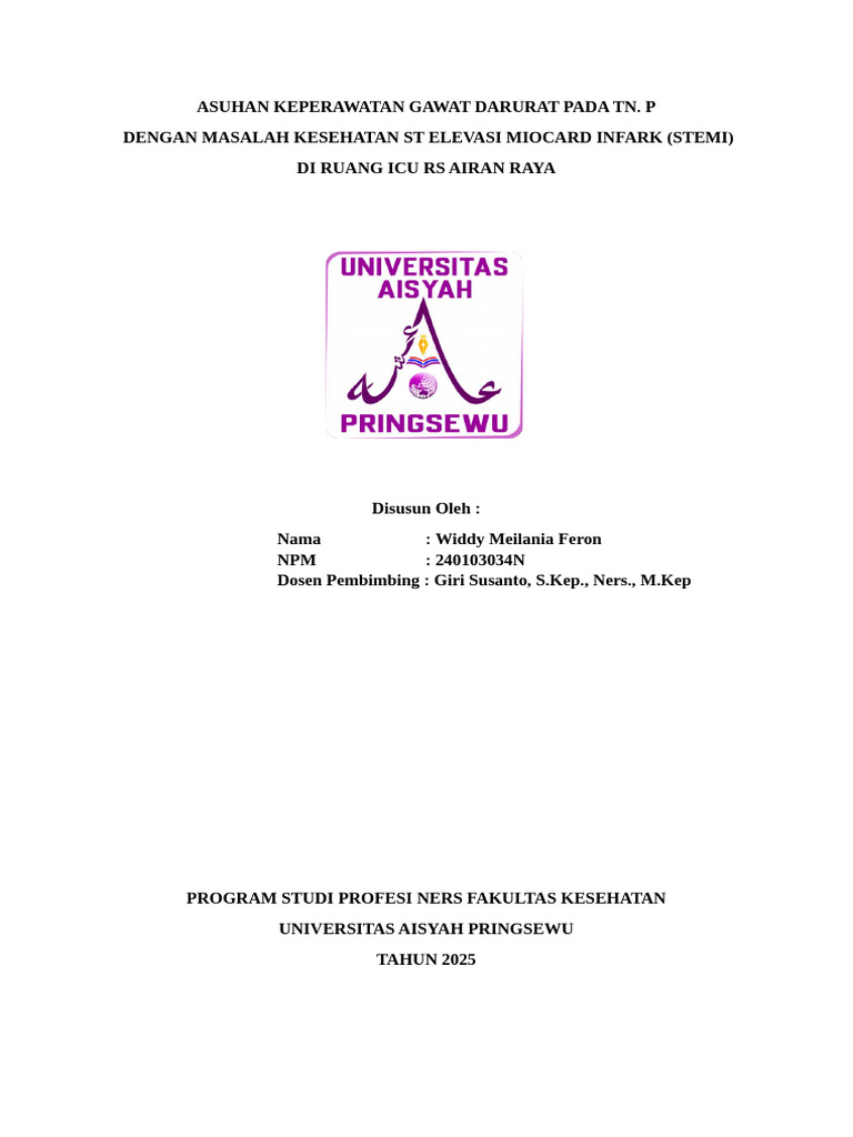 Askep Icu Stemi Revisi | PDF