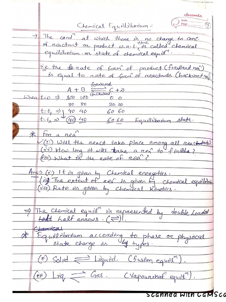 Chemical Equilibrium | PDF