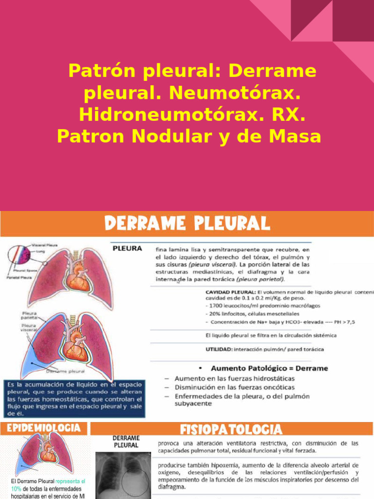 Diagnóstico y Tratamiento del Derrame Pleural | PDF | Tórax (anatomía ...