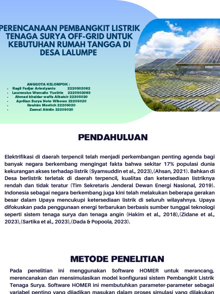 Tugas Kelompok Perancangan Plts | PDF