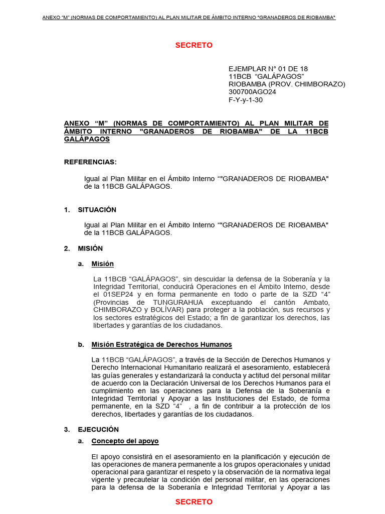 Normas de Comportamiento Militar 11BCB | PDF | Agresión | Autodefensa