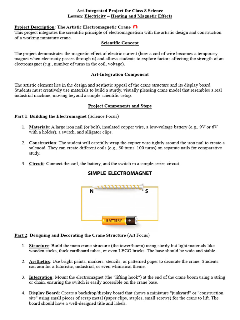 Class 8 Science Art-Integrated Project Term-2 | PDF | Force | Puppets