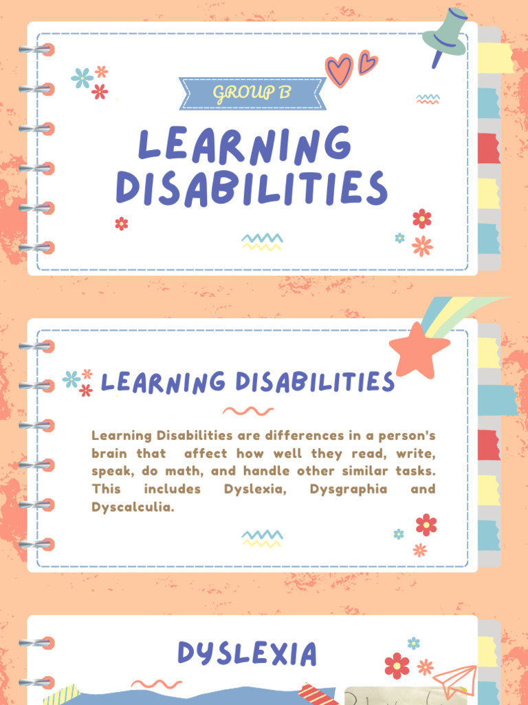 Learning Disabilities Group B | PDF | Dyslexia | Learning Disability