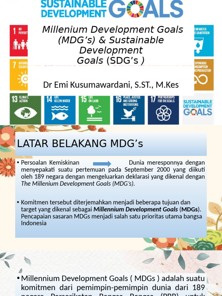 MDGs dan SDGs 1 | PDF