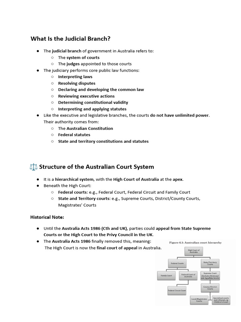 Understanding Australia's Judicial Branch | PDF | High Court Of ...