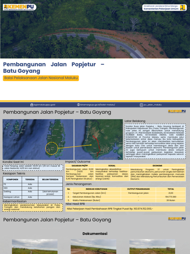 Pembangunan Jalan Popjetur-Batu Goyang | PDF