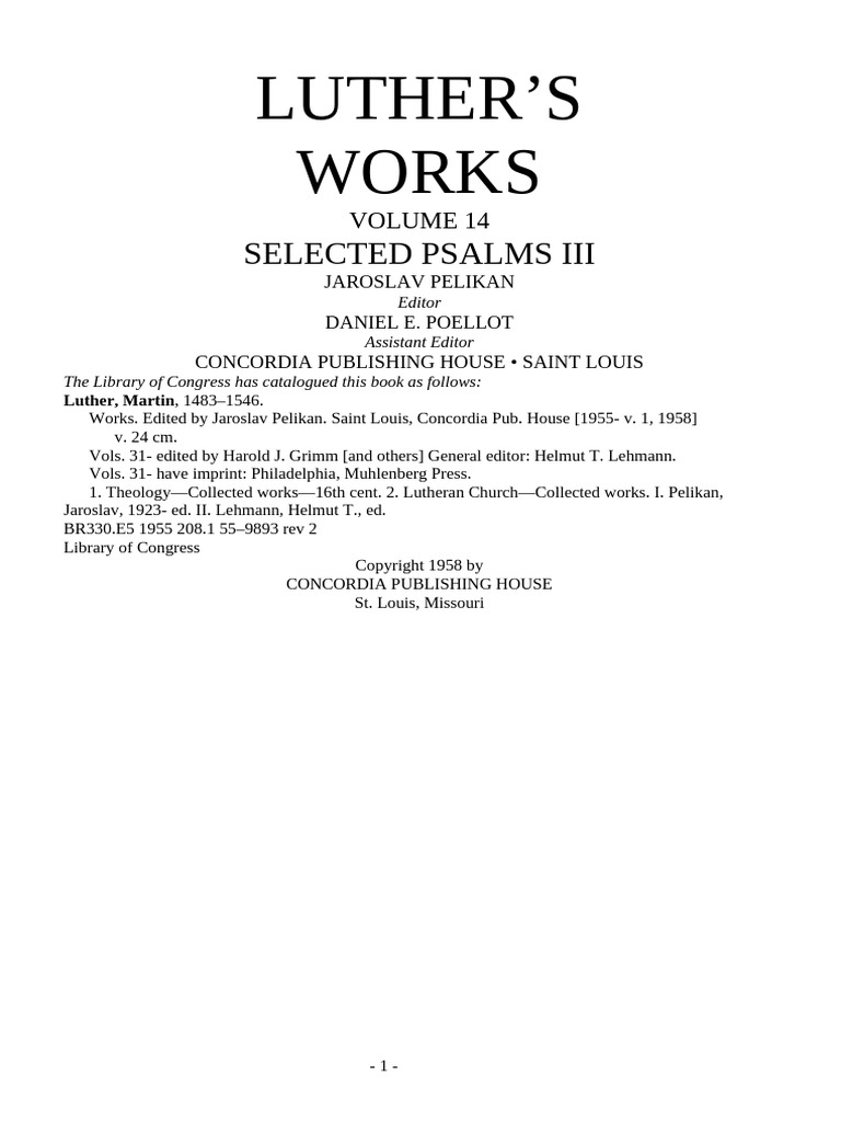 VOL 14 Selected Psalms III | PDF | Abraham | Jesus