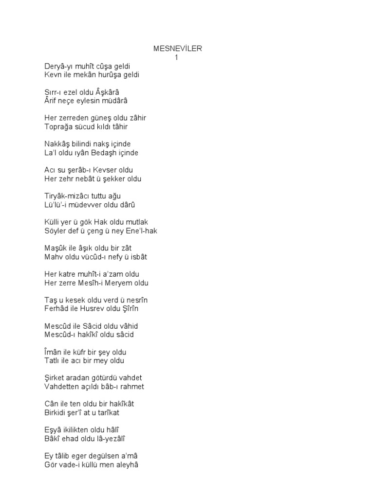 Nesi̇mi̇ Di̇vani | PDF