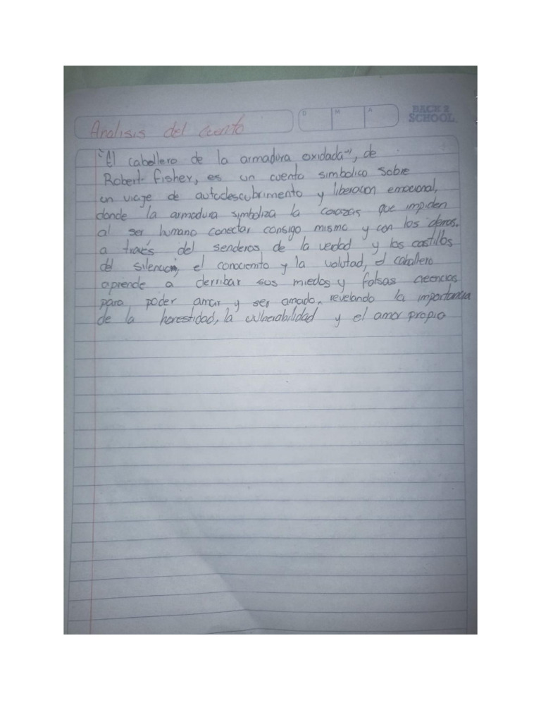 Tarea Analisis Del Cuento | PDF