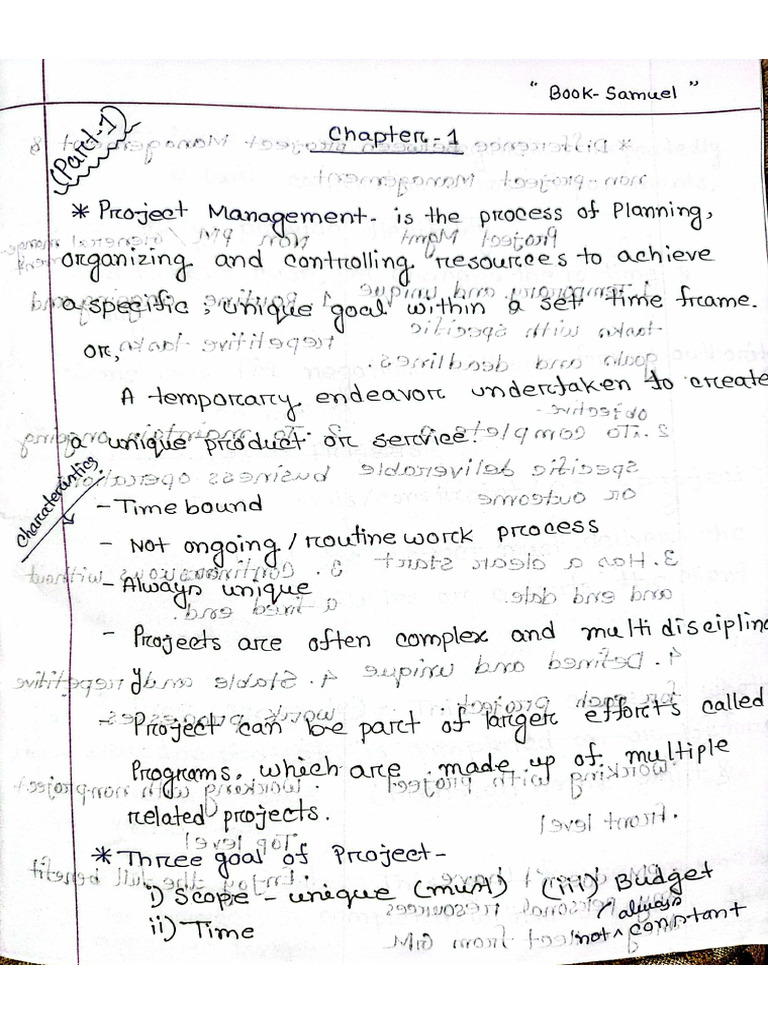 Project Management - Chapter 1 | PDF