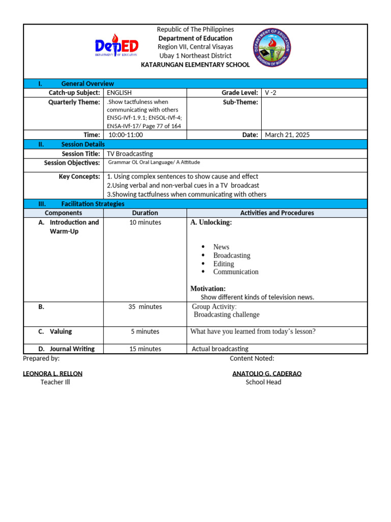 Catch Up Fridays Week 6 Aral. Pan. q4 w1 | PDF | Menstrual Cycle ...