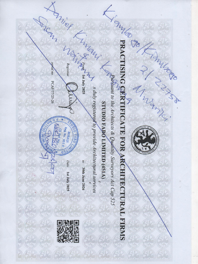 Practising Certificate for Architectural Firms | PDF