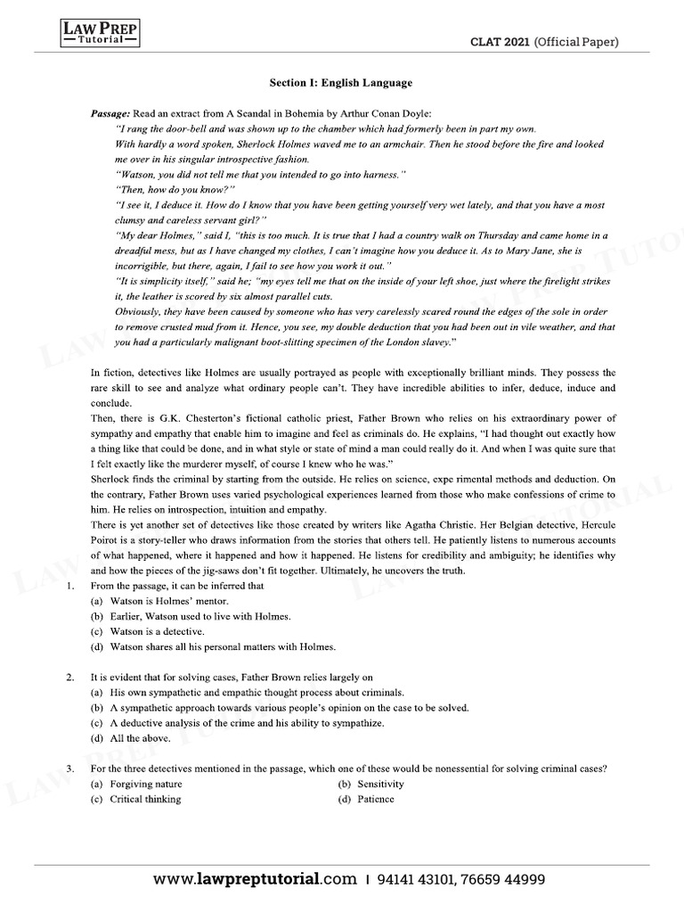 Clat 2021 | PDF