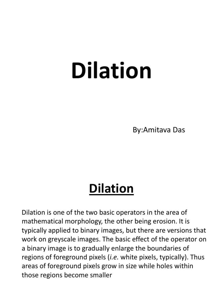 Dilation | PDF