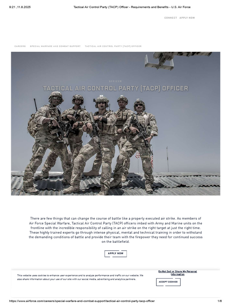 Tactical Air Control Party (TACP) Officer - Requirements and Benefits ...