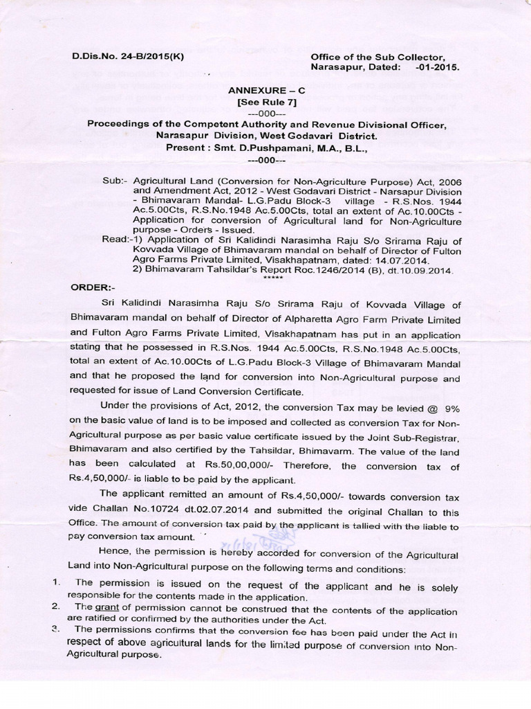 Fulton Conversion Letter | PDF