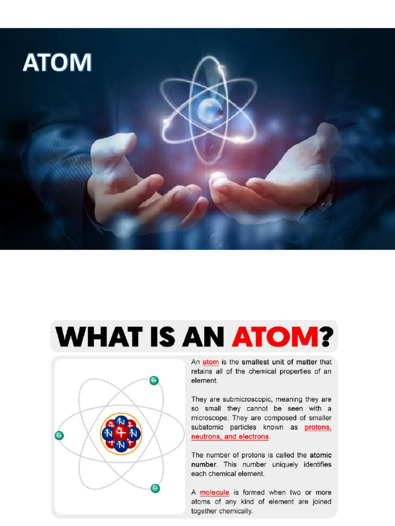 Chemistry - Theory and Structure of Atom | PDF