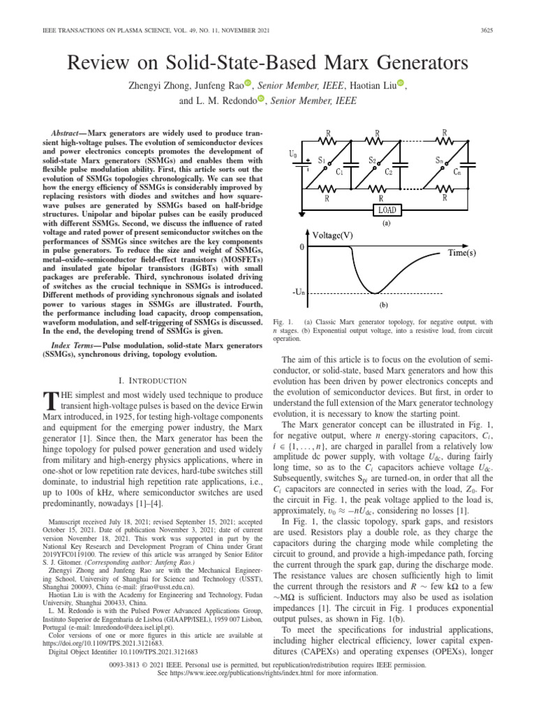 Evolution of Solid-State Marx Generators | PDF | Power Electronics | Mosfet