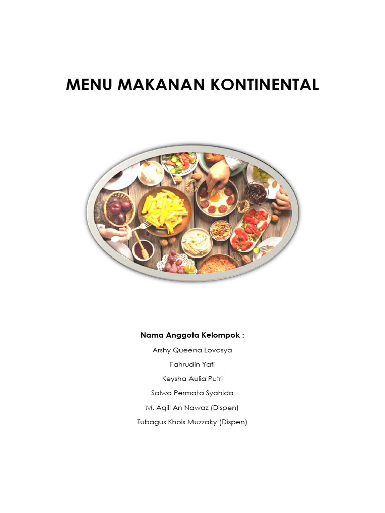 Menu Makanan Modern | PDF