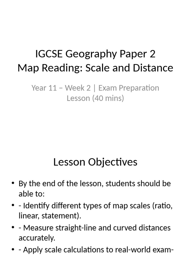 IGCSE Geography: Map Scale & Distance | PDF | Map