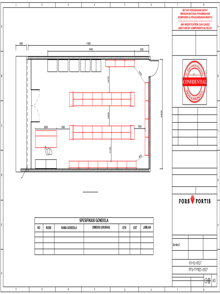 Layout Plan Type C for Warung Mabadiku | PDF