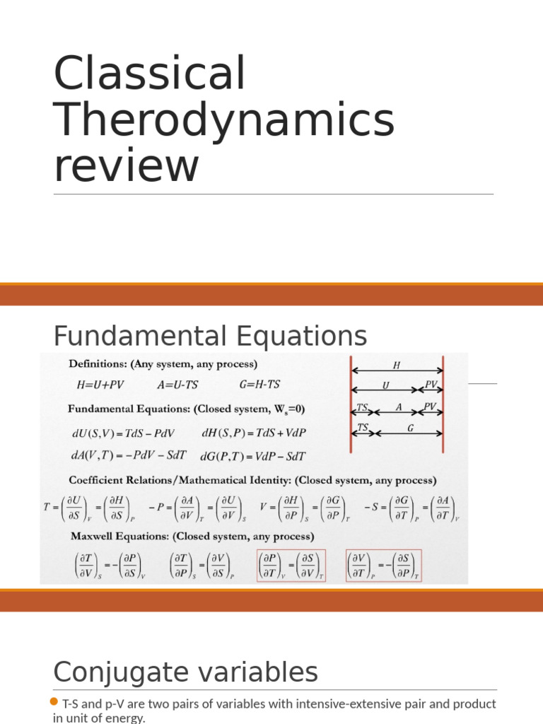 Classical Therodynamics Review | PDF | Thermodynamics | Physical Chemistry
