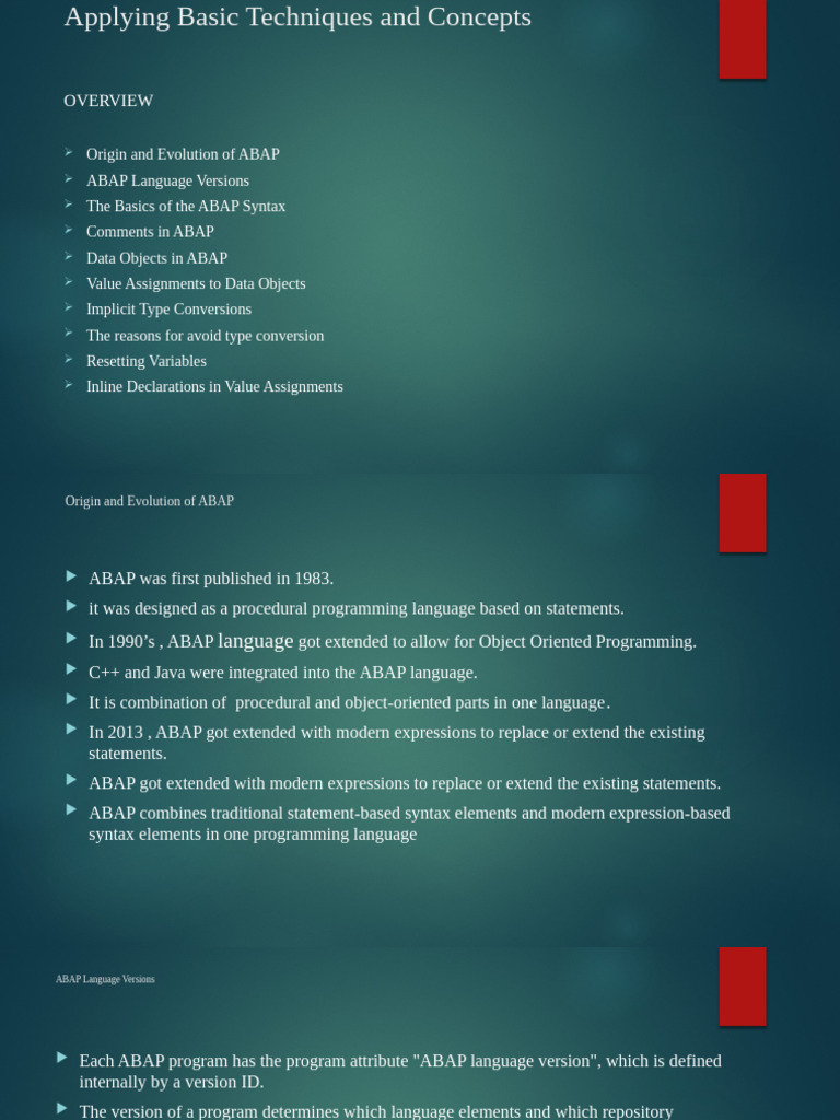 Sap Abap | PDF | Data Type | Variable (Computer Science)