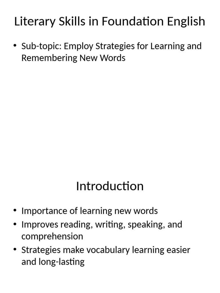 Vocabulary Learning Strategies | PDF | Vocabulary | Mnemonic