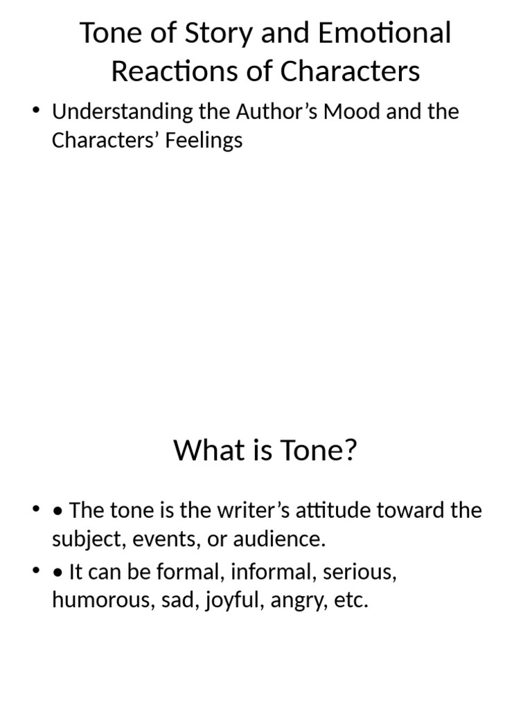 Tone and Emotional Reactions | PDF | Emotions | Feeling