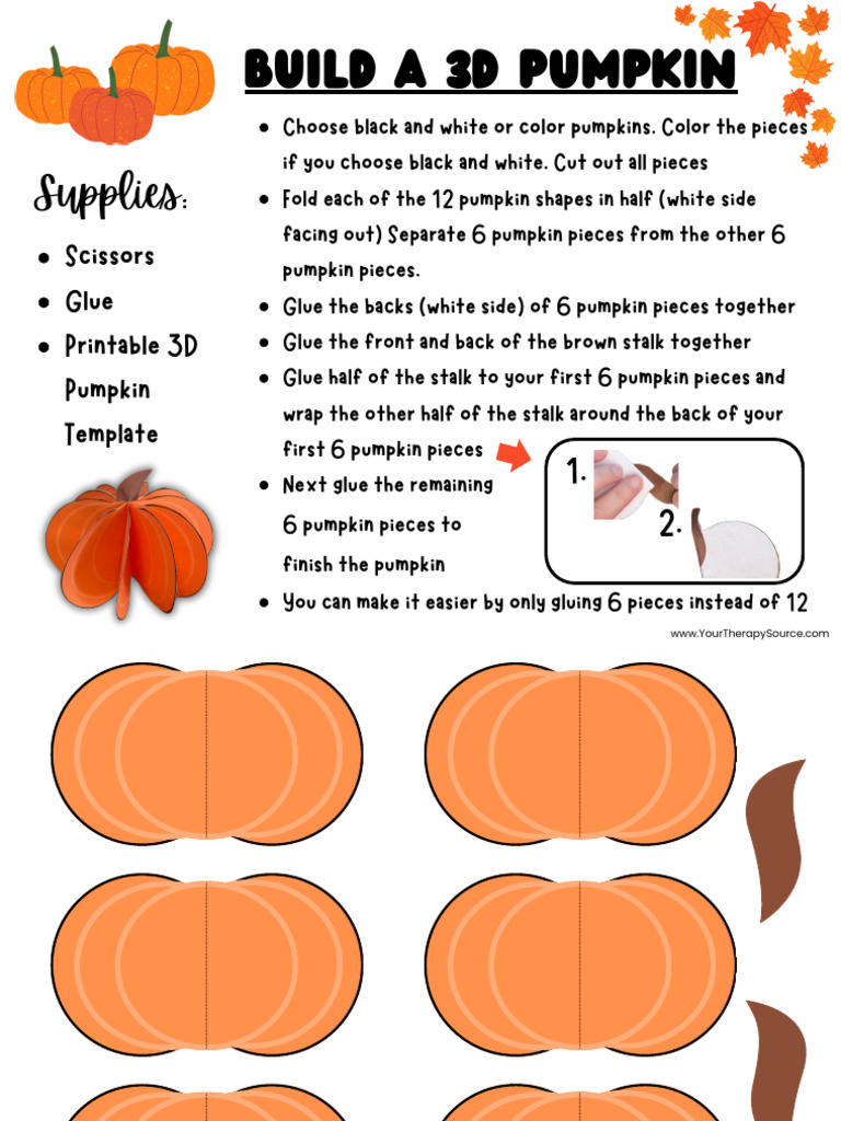 Build A 3D Pumpkin | PDF