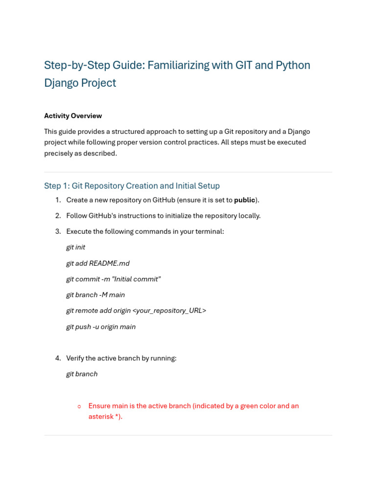 5.4 Familiaring GIT and Python Django | PDF | Computer Programming ...