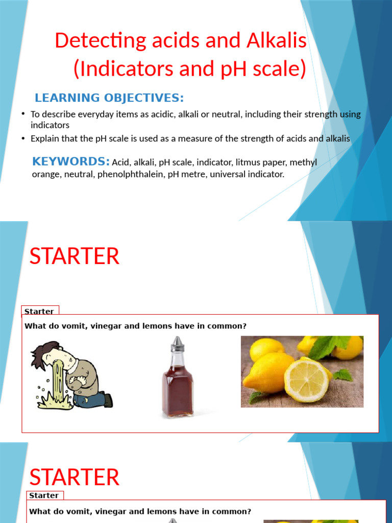 Detecting Acids and Alkalis (Indicators and PH) (Autosaved) (Autosaved ...
