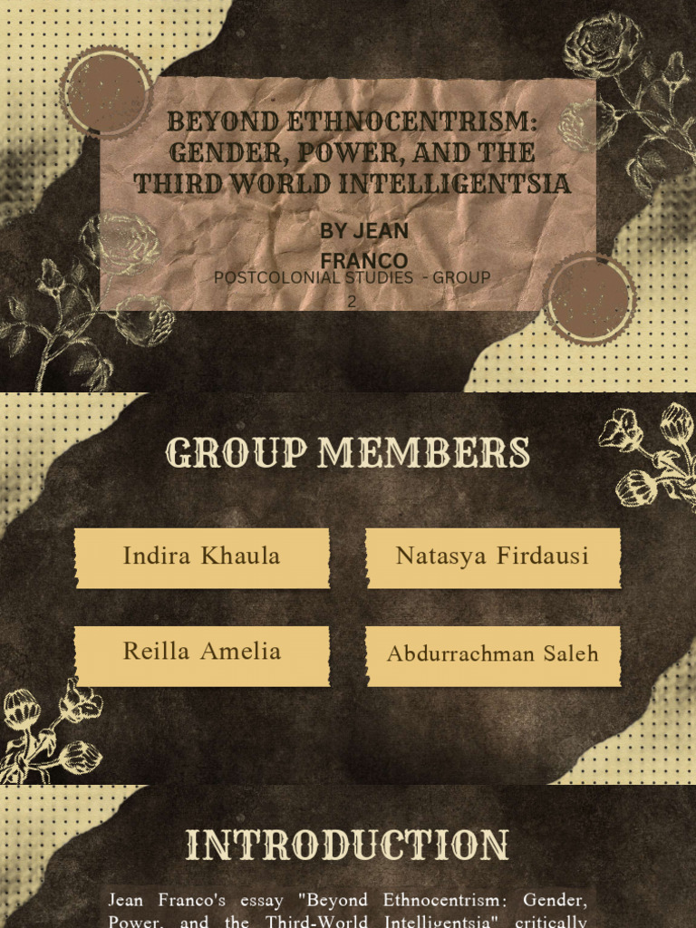 Jean Franco - Group 2 - Postcolonial Studies | PDF | Postcolonialism ...