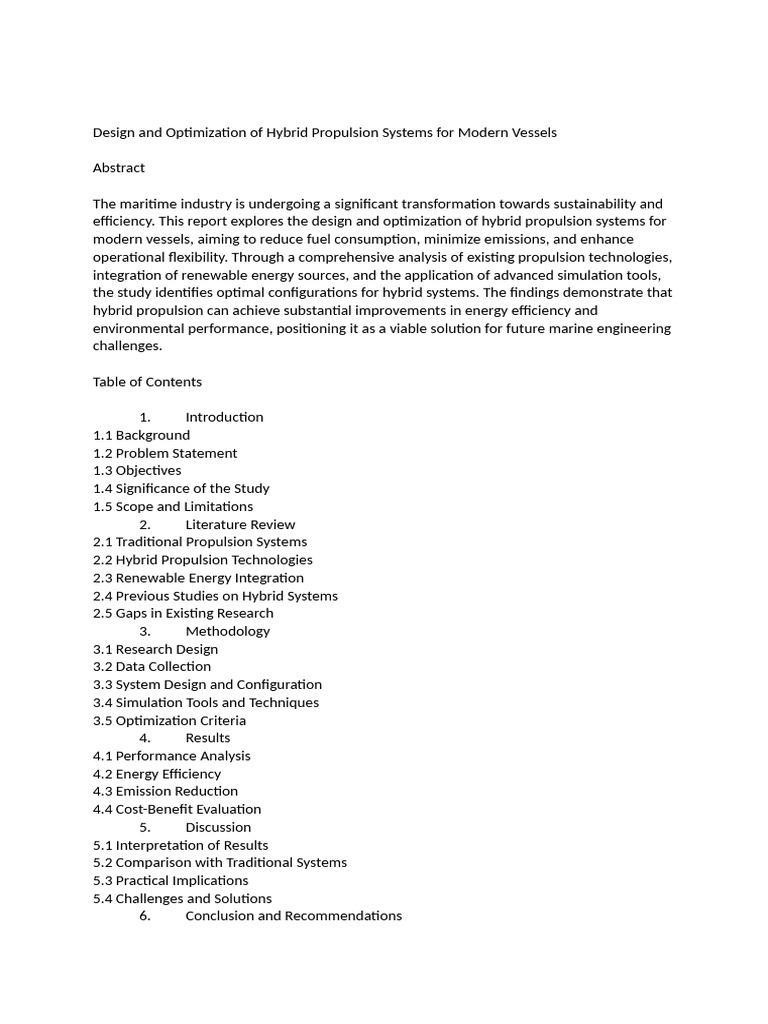 Coren Report | PDF | Hybrid Vehicle | Marine Propulsion