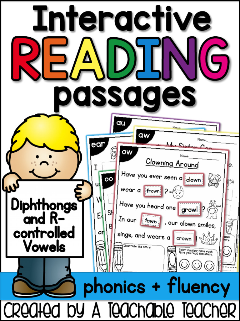 Diphthongs and R-Controlled Vowels Interactive Reading Passages | PDF ...