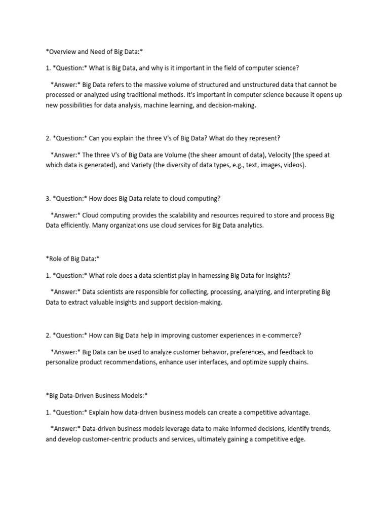 Understanding Big Data and Its Impact | PDF | Probability Distribution ...