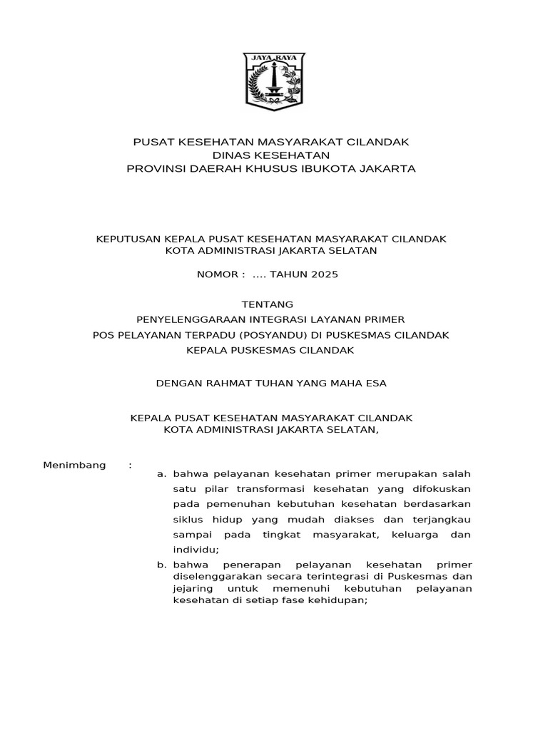 SK Posyandu Ilp 2025 | PDF