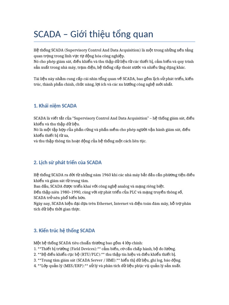 SCADA 1 GioiThieu | PDF