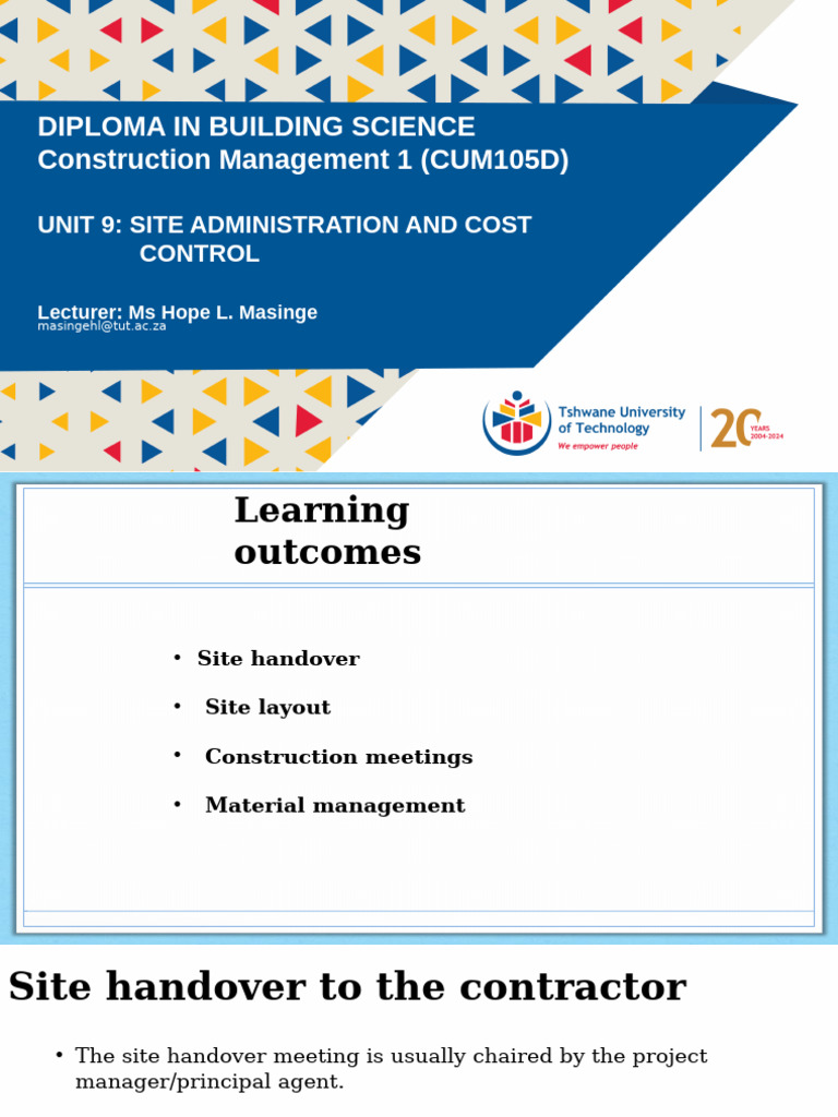 Site Administration & Cost Control Guide | PDF | Business