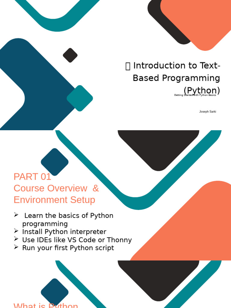 Introduction - To - PythoN Programming | PDF | Python (Programming ...