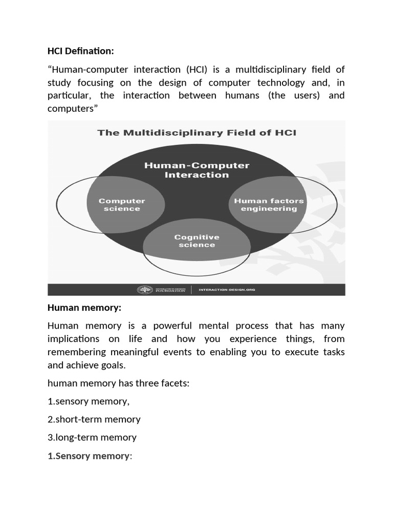 UNIT 1 Introduction and Foundation of HCI | PDF | Graphical User Interfaces | Human–Computer ...